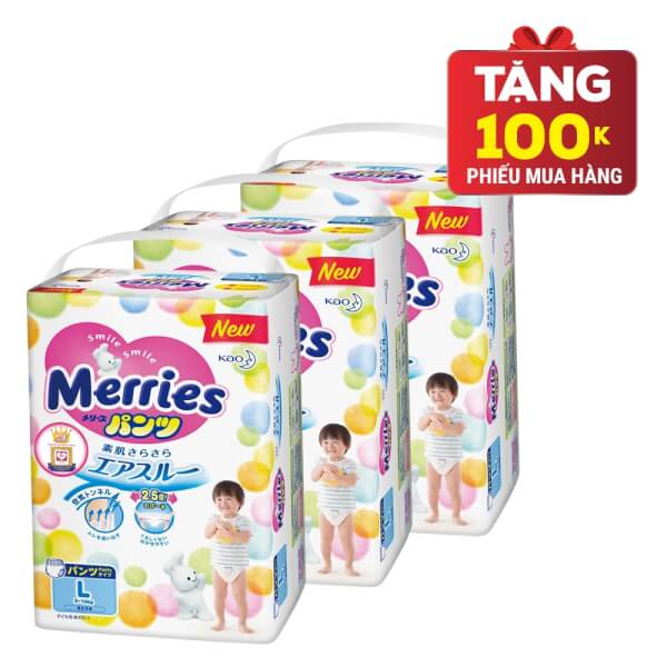 Combo 3 Gói Tã dán/ Tã quần Merries