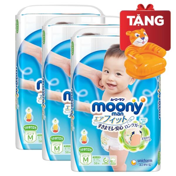 Combo 3 Tã quần Moony bé gái (M,L,XL,XXL)