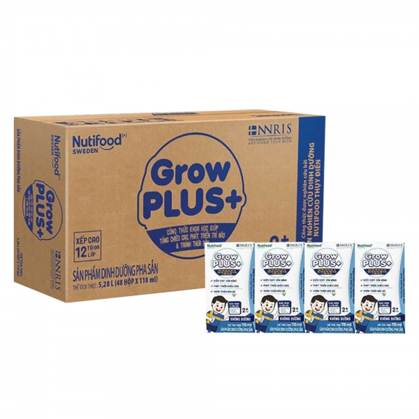 Thùng Sữa nước GrowPLUS+ trắng 110ml (lốc 4 hộp) | Sữa bột, sữa tươi