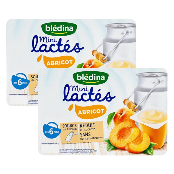 Sữa chua Bledina Mini Lactes vị mơ, 330g (6 hũ x 55g) giá tốt
