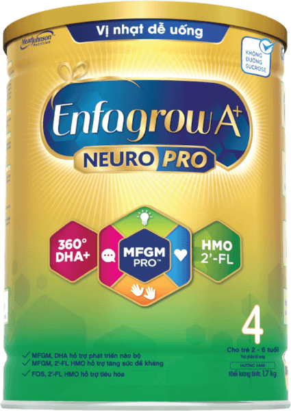 Combo 4 Sữa Enfagrow A+ số 4 1700g (2-6 tuổi) 2Flex | Sữa bột công
