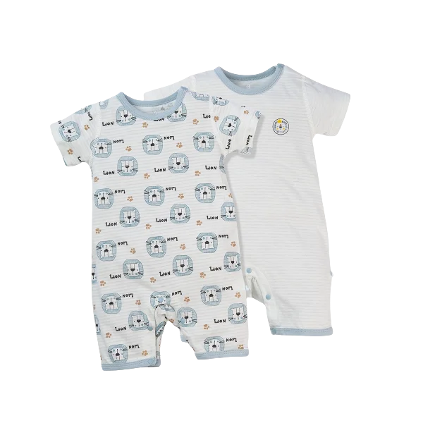 Set 2 bodysuit đùi Ht sư tử Animo M522003-18 (6-9M,xanh lá) | Quần Áo