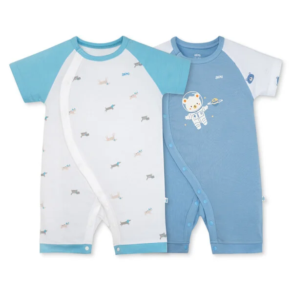 Set 2 Bodysuit kháng khuẩn Modal đùi Animo VD0825020 (0-12M,