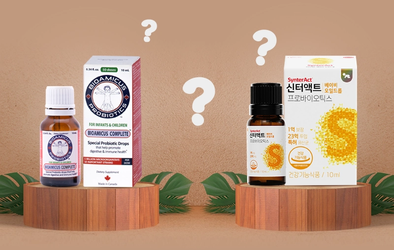 So sánh men BioAmicus và men vi sinh SynterAct cho bé