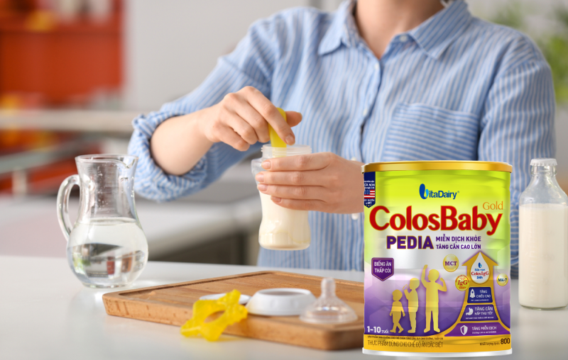 Hướng dẫn cách pha và bảo quản sữa bột ColosBaby Gold Pedia đúng chuẩn