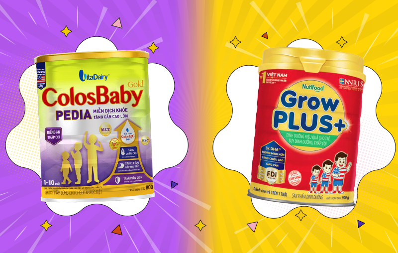 So sánh ColosBaby Gold Pedia và GrowPLUS+ đỏ, nên chọn loại nào cho trẻ ...