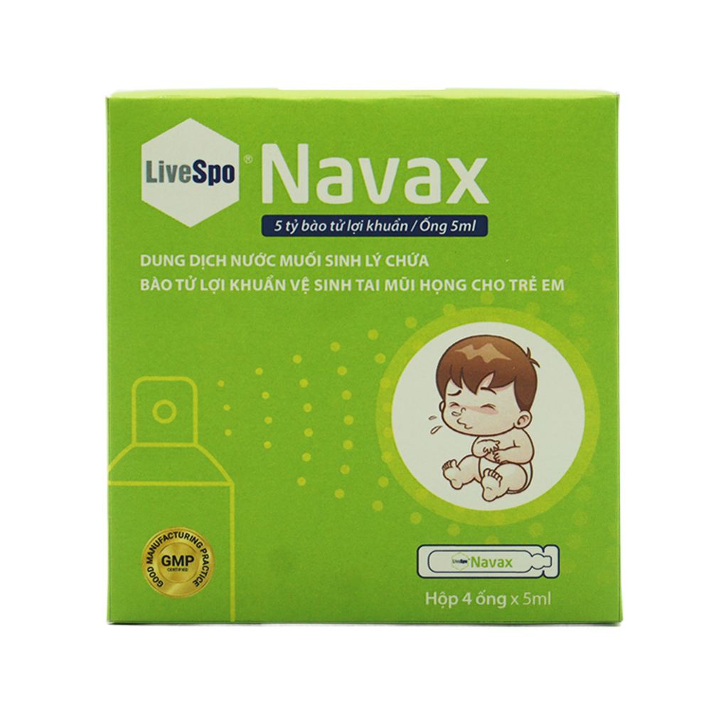 Dung Dịch vệ sinh Tai Mũi Họng LiveSpo Navax 4 ống | Đồ dùng Mẹ & Bé