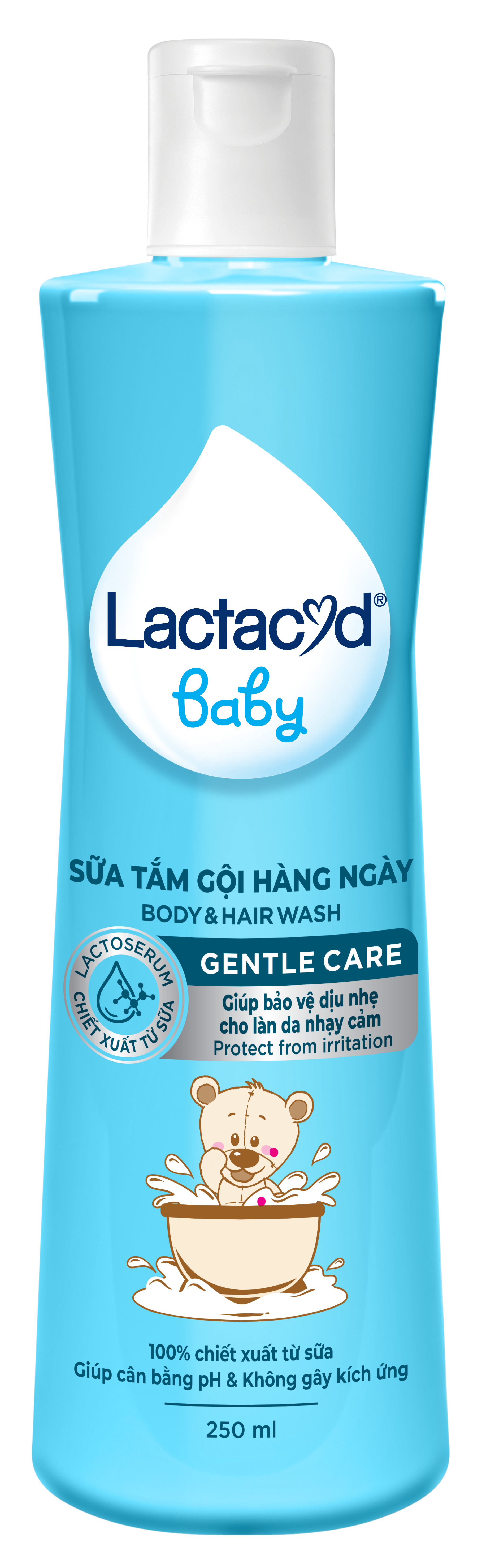 Sữa tắm gội giảm rôm sảy cho bé Lactacyd BB for baby 250ml