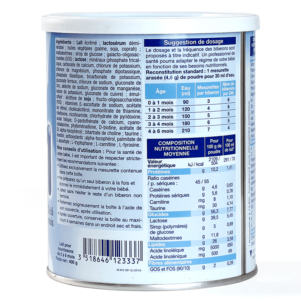 Sữa bột Physiolac số 1, 400g