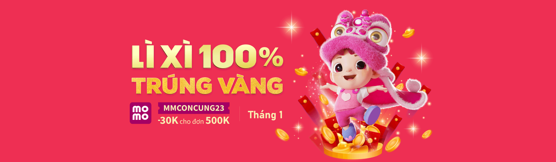 Lì xì 100% - Trúng vàng