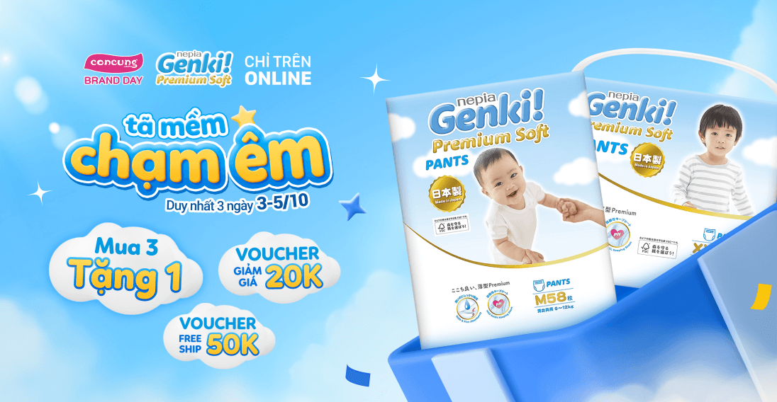 Genki - Tã mềm chạm êm