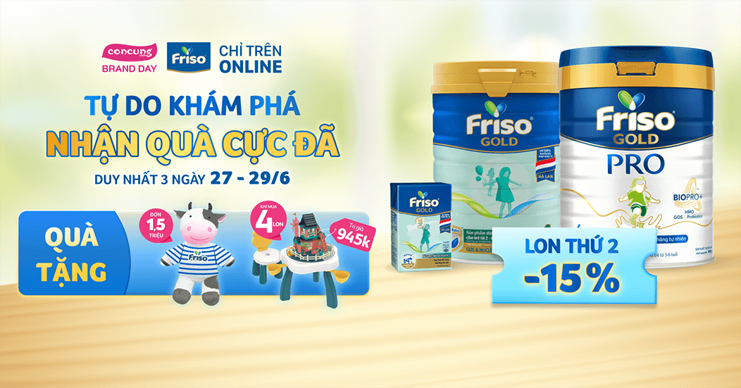 Friso tặng quà x2